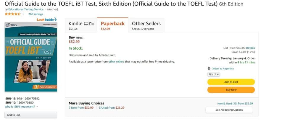TOEFL Preparation Book: Review Of “ETS - The Official Guide To The ...