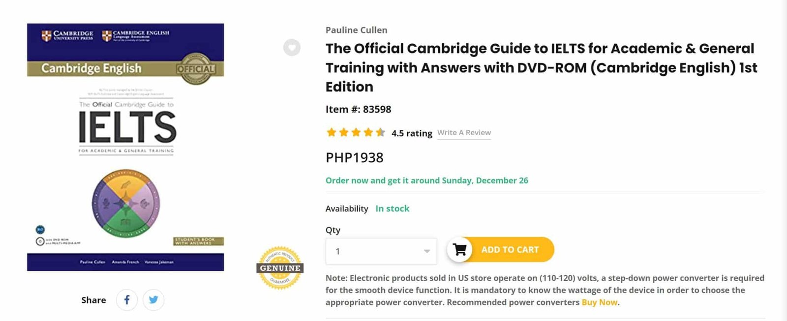 IELTS Preparation Book : Review Of "The Official Cambridge Guide To IELTS"