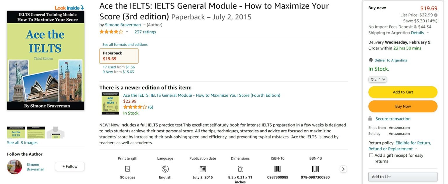 IELTS Preparation Book : Review of “Ace the IELTS” - EnglishProficiency.com